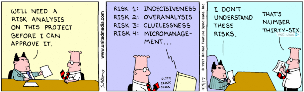 Dilbert On Risk Management Manage By Walking Around